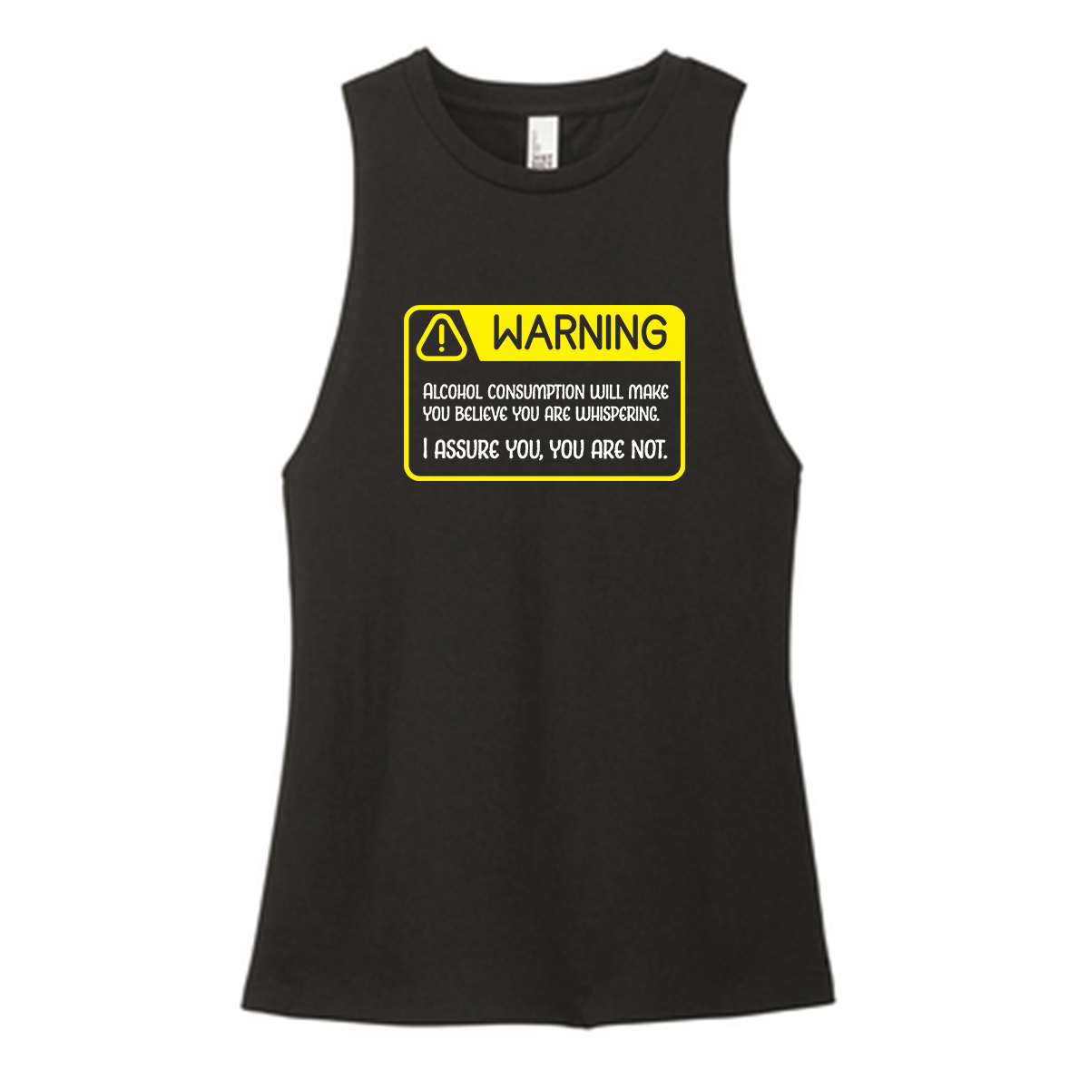 Warning Alcohol Color Muscle Tank – Barcode Clothing Co