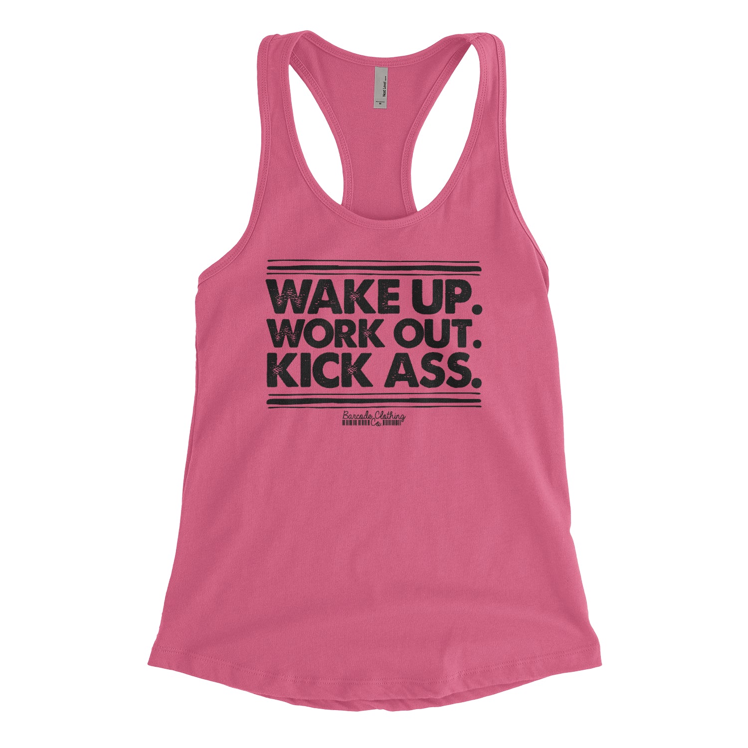 Wake Up Work Out Kick Ass Blacked Out – Barcode Clothing Co